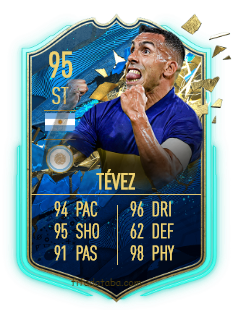 Carlos Tévez FIFA 20 Rating, Card, Price