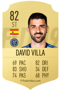 David Villa Sánchez FIFA 19 Rating, Card, Price
