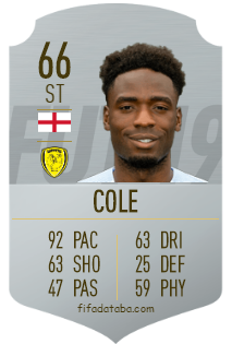Devante Cole FIFA 19 Rating, Card, Price