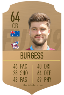Cameron Burgess FIFA 19 Rating, Card, Price